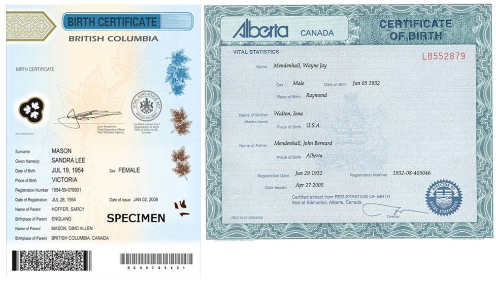 Alberta Birth Certificate Printable Form - Printable Forms Free Online